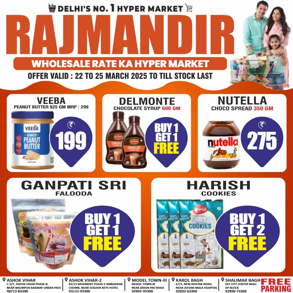 raj mandir hypermarket Rohini | North Delhi