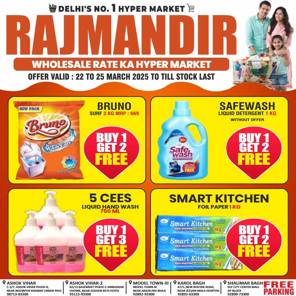 raj mandir hypermarket Rohini | North Delhi